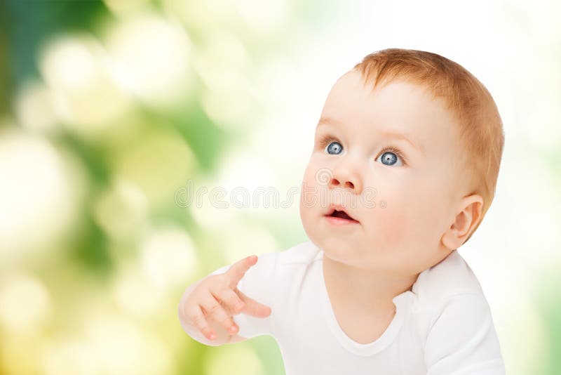 Curious baby looking up stock photo. Image of face, girl - 42266894