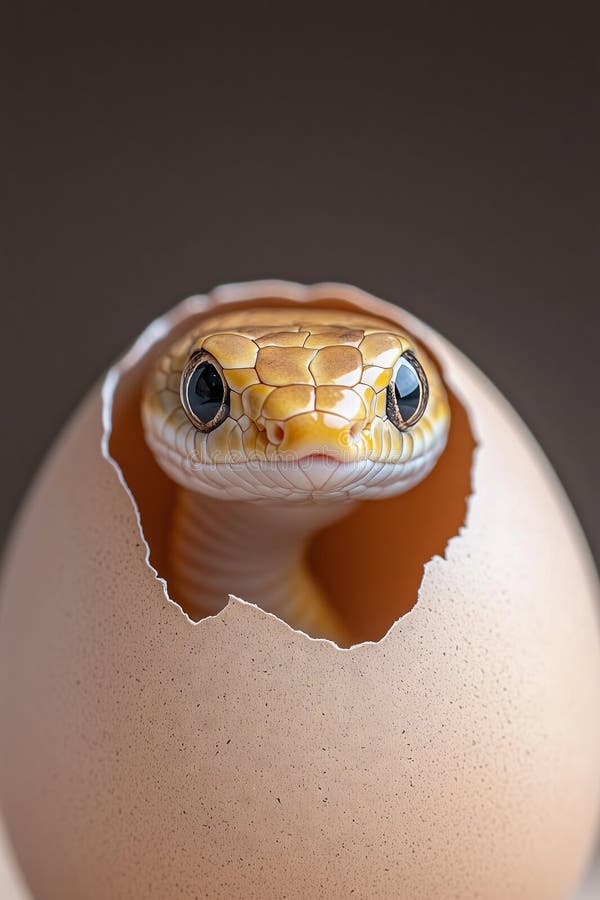 Snake in an eggshell stock photo. Image of lizards, venom - 73040142