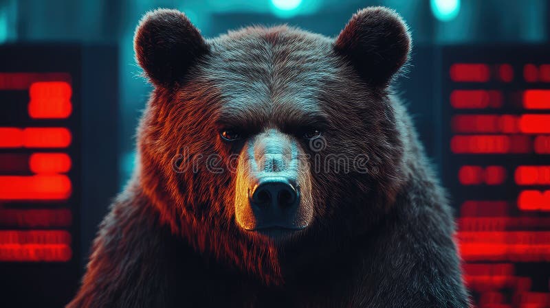 Curious Bear Observing Red Lines on Screen: Intriguing and Thought ...