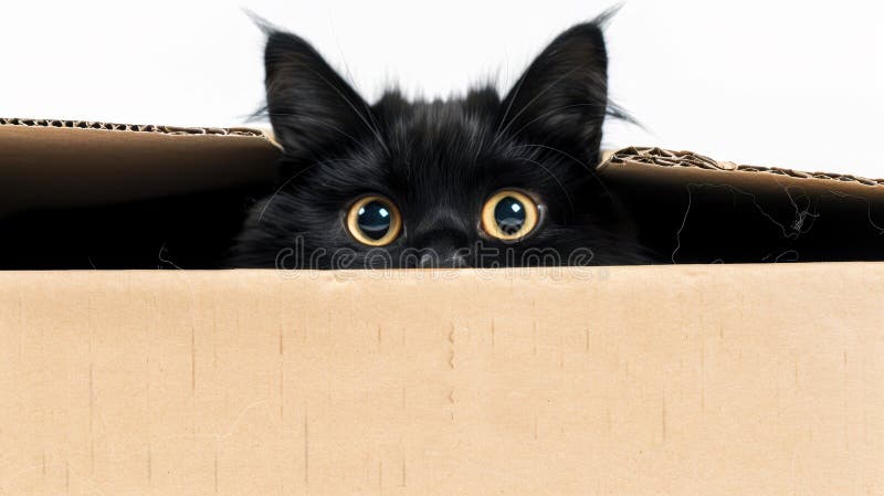The Curious Black Kitten.AI Generated Image Stock Photo - Image of ...