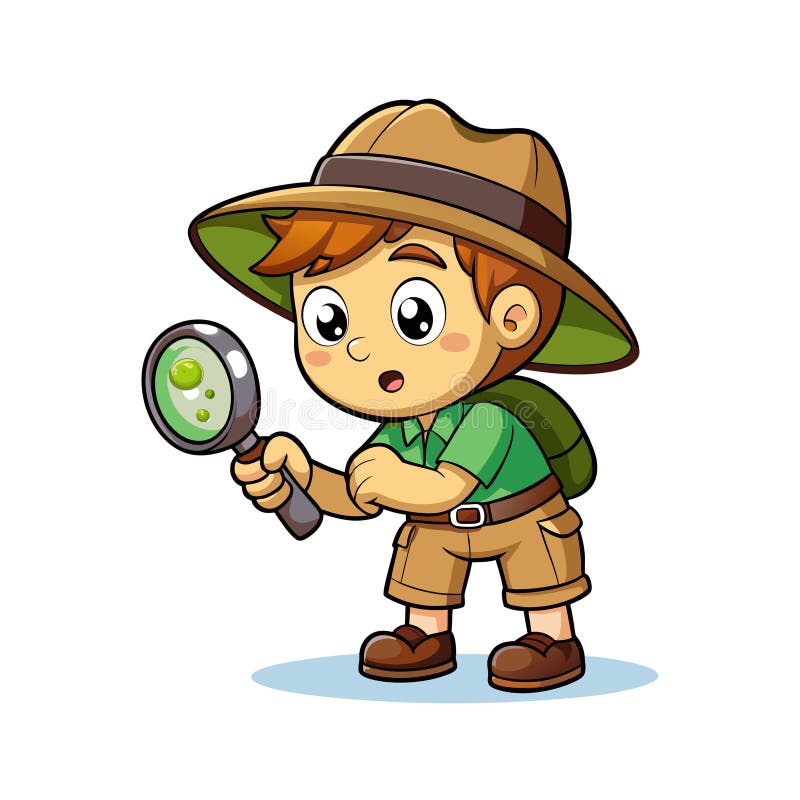 Curious Boy Scientist stock vector. Illustration of exploration - 354452090