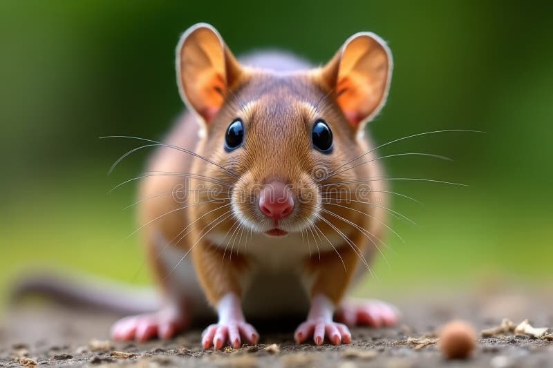 Curious Brown Rat Exploration in Wilderness Stock Illustration ...