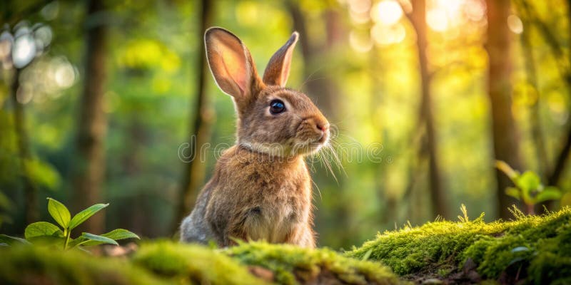 A Curious Bunny in the Forest, Wildlife , Rabbit , Nature , Forest ...