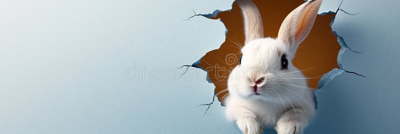 Curious Bunny Peeking through an Opening, Perfect for Easter Projects ...