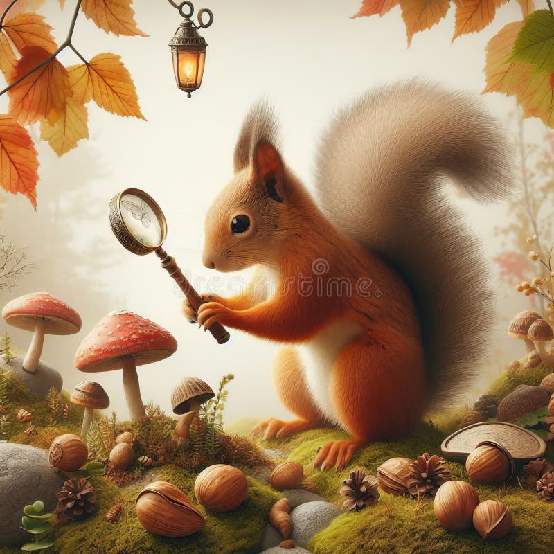 The Curious Case of the Missing Squirrel a Squirrel Searches for Stock Illustration ...