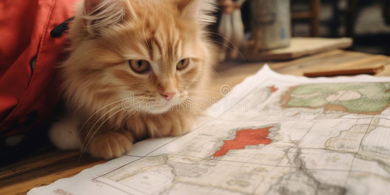 Curious Cat Examining Map Stock Photos - Free & Royalty-Free Stock ...