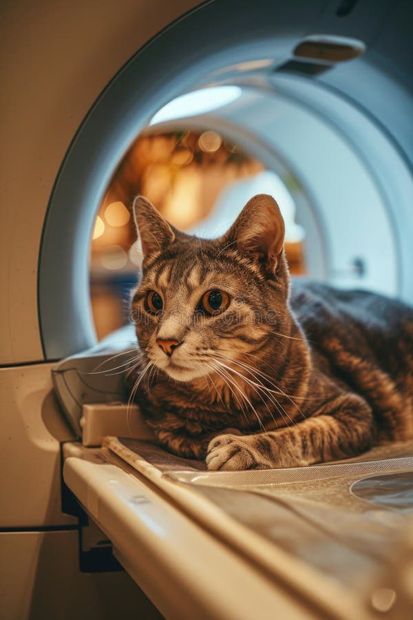 A Curious Cat Lying Down Next To an Industrial Machine, Possibly in a ...