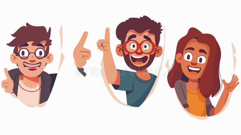 A Curious Character Peeking from Behind a Wall in a Whimsical Design ...