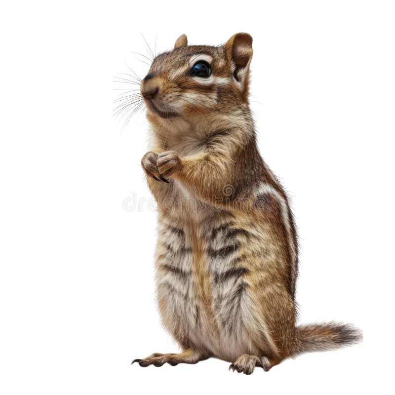 A Curious Chipmunk Standing Tall Stock Photo - Illustration of rodent ...