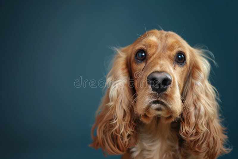 Curious Cocker Spaniel with Long Ears and Expressive Eyes Stock ...