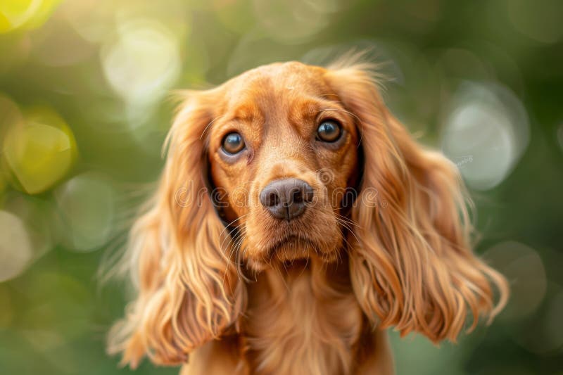 Curious Cocker Spaniel with Long Ears and Expressive Eyes Stock ...