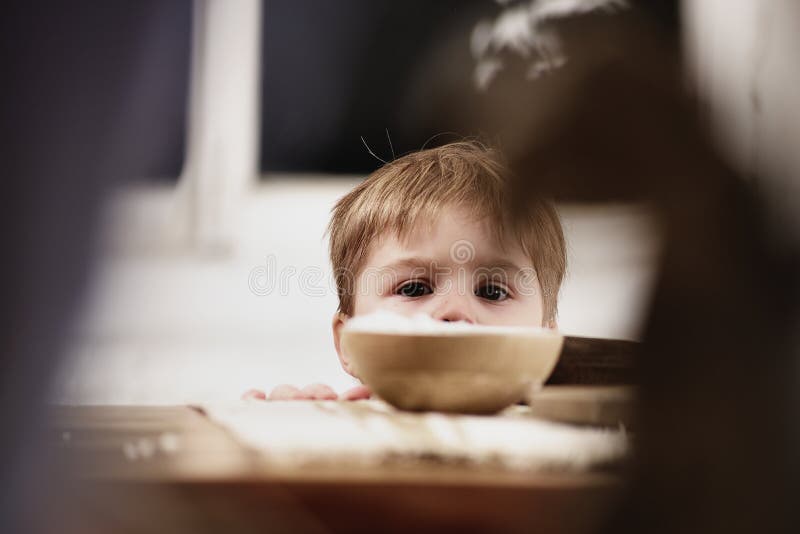 Eyes Looking Over Table
