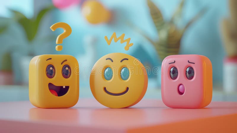 Curious 3D Characters Posing a Unique Question Stock Illustration ...