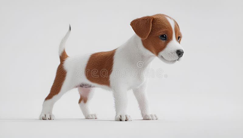 Curious Dog Sniffing the Ground in a Studio Setting Stock Image - Image ...