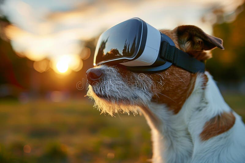 Curious Dog in VR Exploring Virtual Reality, Innovation for Pets ...