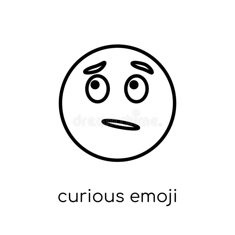 Cute Curious Emoticon, Emoji - Vector Illustration Stock Vector ...