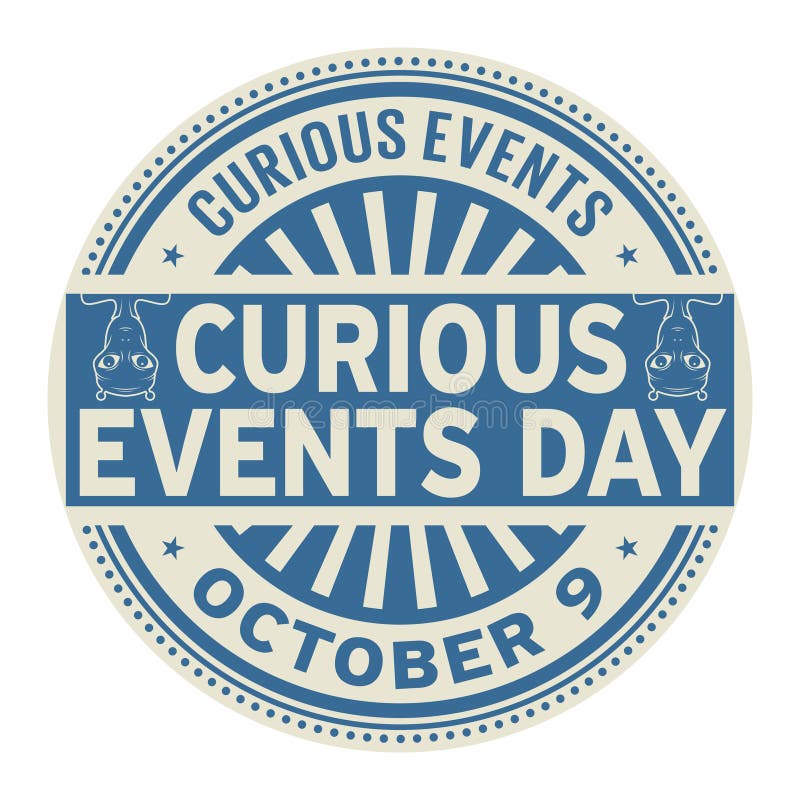 Curious Events Day, October 9 Stock Vector - Illustration of monster ...