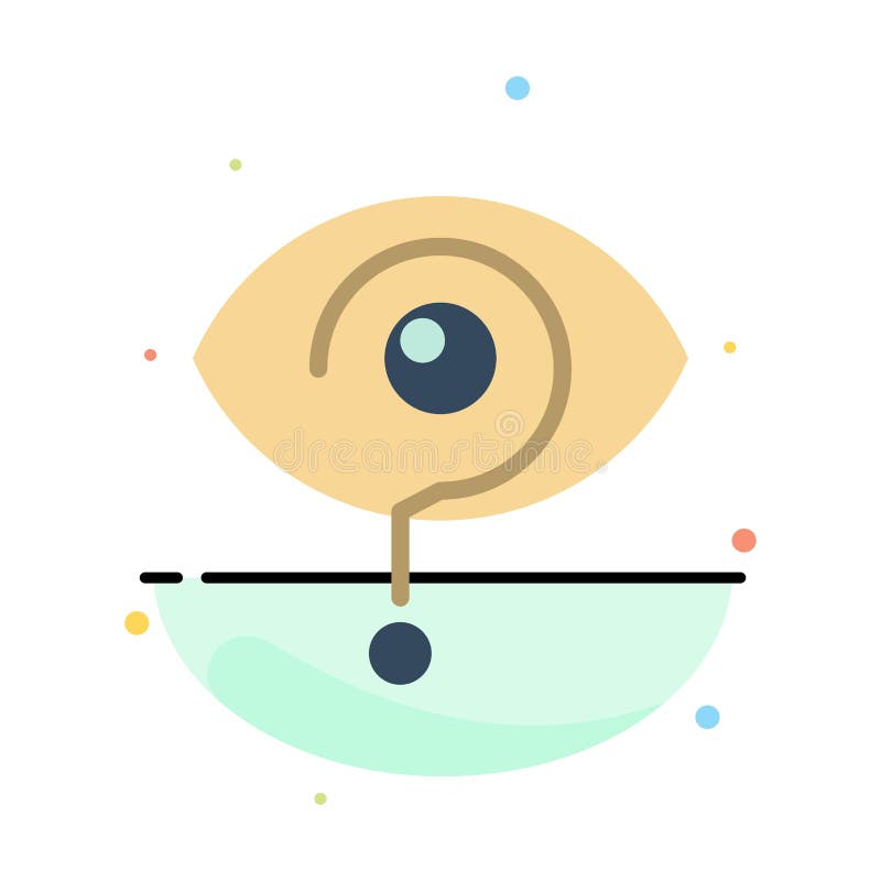 Curious, Exclamation, Eye, Knowledge, Mark Abstract Flat Color Icon ...