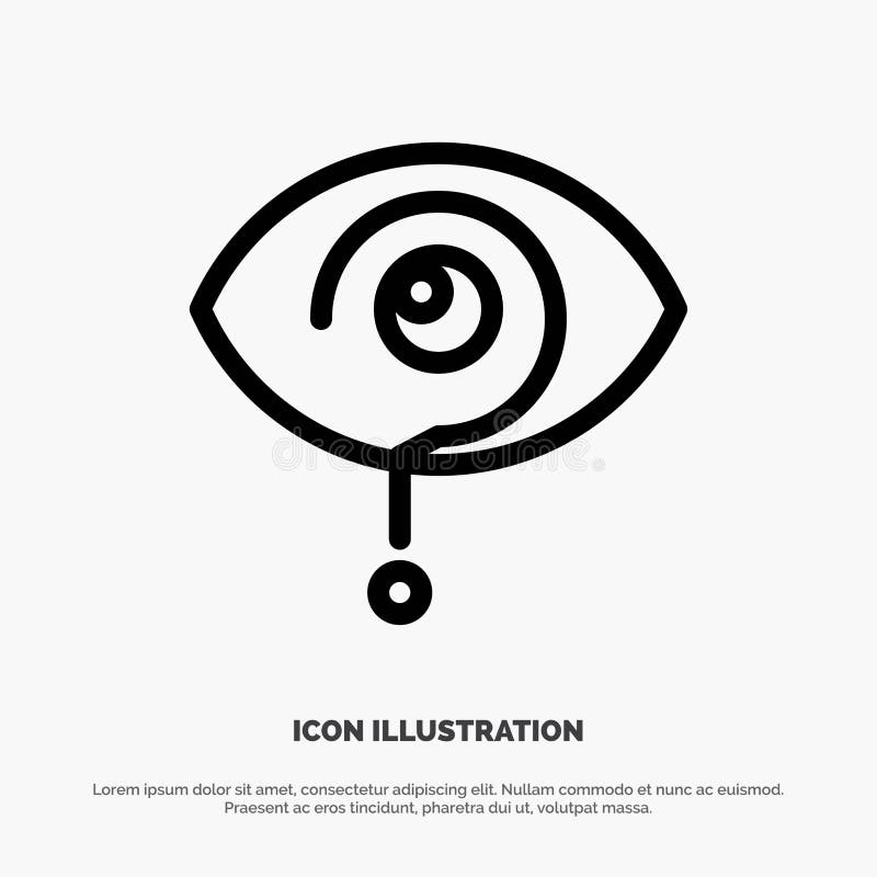 Curious, Exclamation, Eye, Knowledge, Mark Bold and Thin Black Line ...