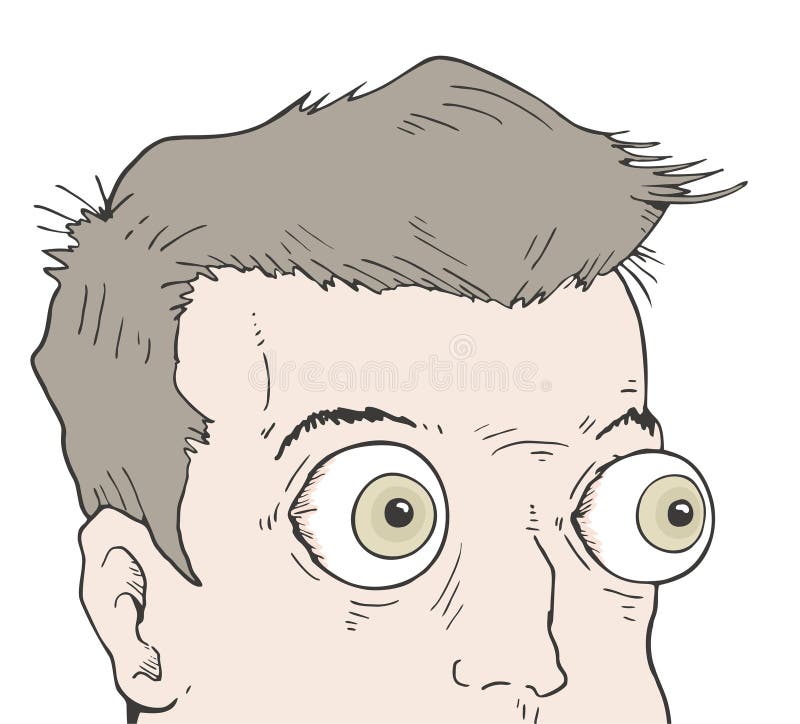 Curious face draw stock vector. Illustration of looking - 298422938