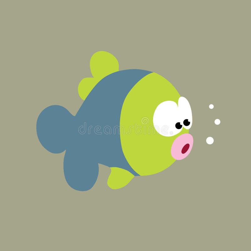 Curious Fish stock vector. Illustration of clipart, goofy - 8208742