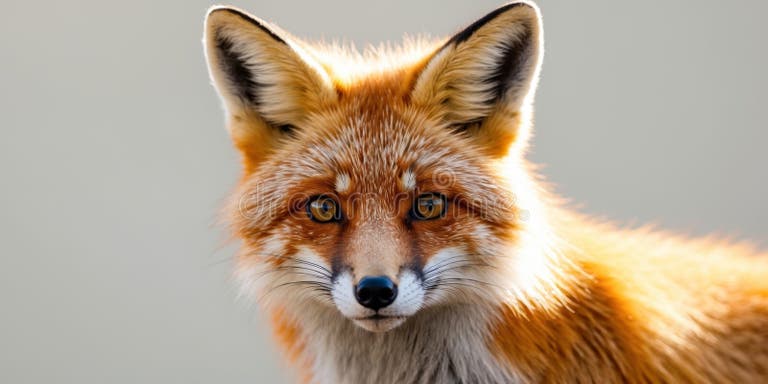 Curious Fox Looking Directly at the Camera Stock Photo - Image of ...