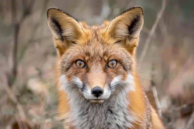 A Curious Fox Stares Directly into the Camera Stock Photo - Image of ...