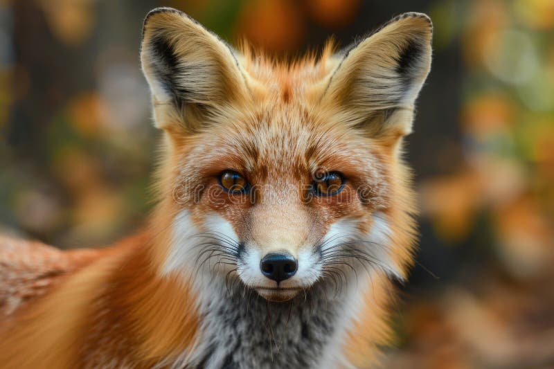 A Curious Fox Stares Directly into the Camera Stock Photo - Image of ...
