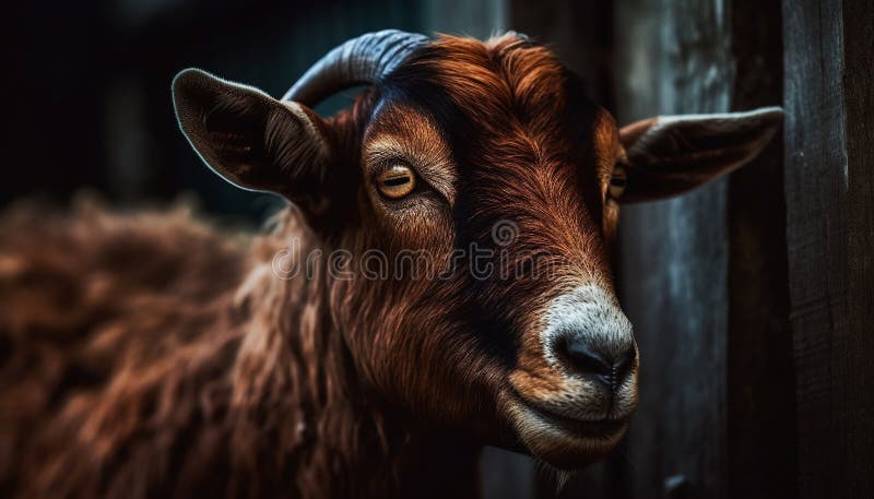 Curious Goat Looking at Camera on Farm Generated by AI Stock ...