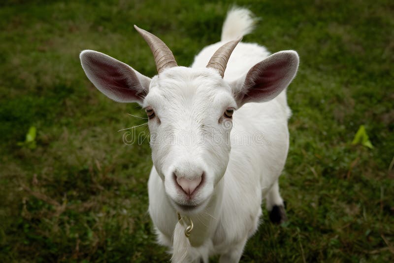 Curious Goats Capture Attention with Direct Gaze at Camera Stock ...