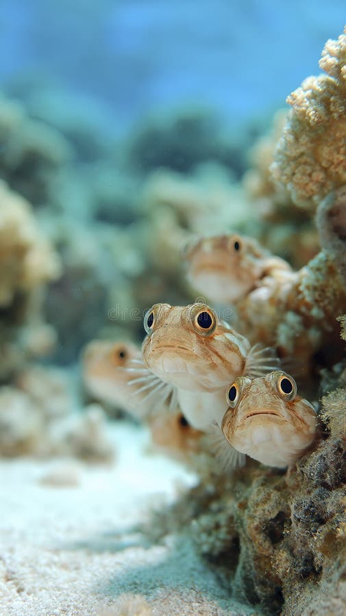 Curious Goby Fish Close-up stock illustration. Illustration of ...