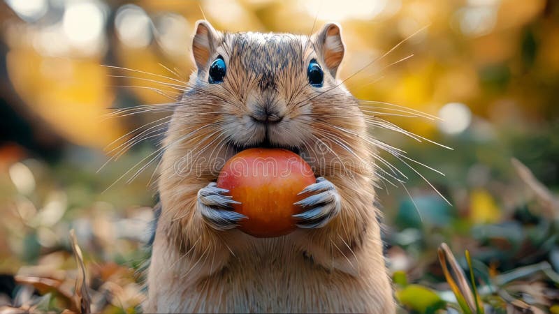 A Curious Gopher Looks Directly at the Camera, Surrounded by Vibrant ...