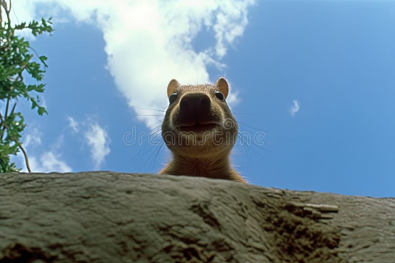 Curious Hamster Rodent Looking from the Grass at Summer Day. Stock ...