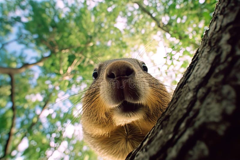 Curious Hamster Rodent Looking from the Grass at Summer Day. Stock ...