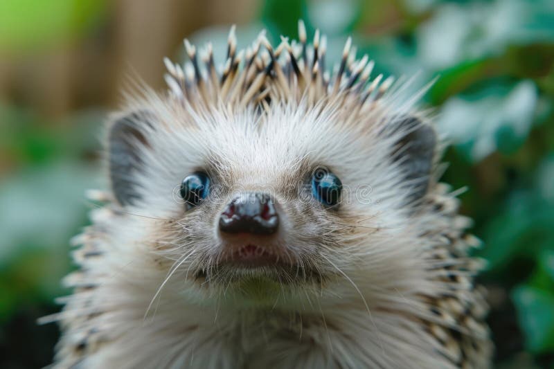A Curious Hedgehog Looks Directly into the Camera. Stock Photo - Image ...