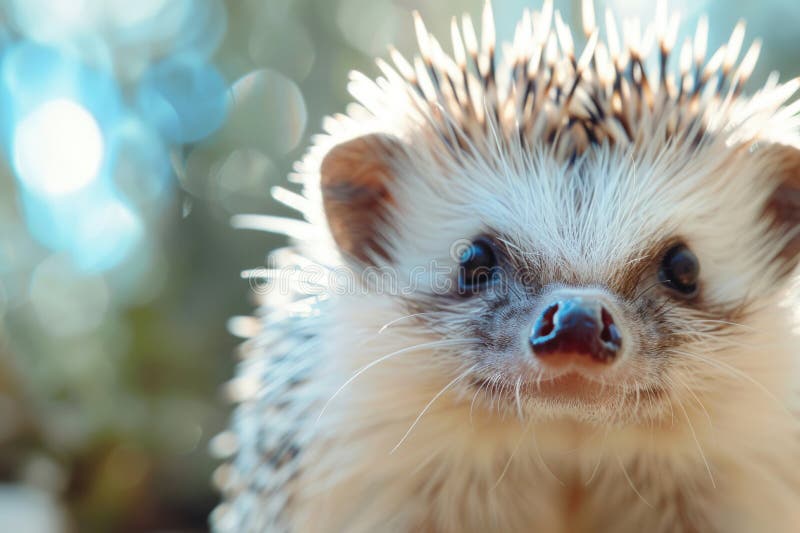A Curious Hedgehog Looks Directly into the Camera Stock Image - Image ...