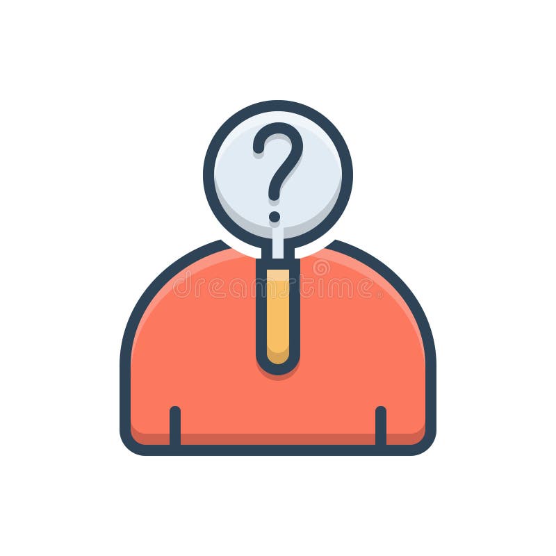 Color Illustration Icon for Curious, Anxious and Eager Stock ...