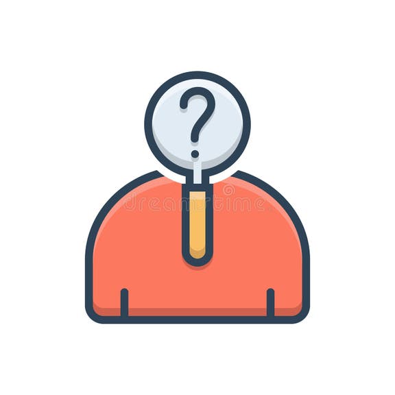 Color Illustration Icon for Curious, Anxious and Eager Stock ...
