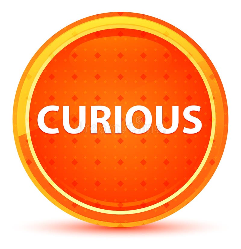 Curious Natural Orange Round Button Stock Illustration - Illustration ...
