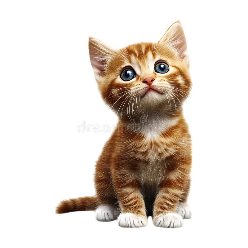 Curious Kitten a Captivating Portrait on Transparent Background Stock ...