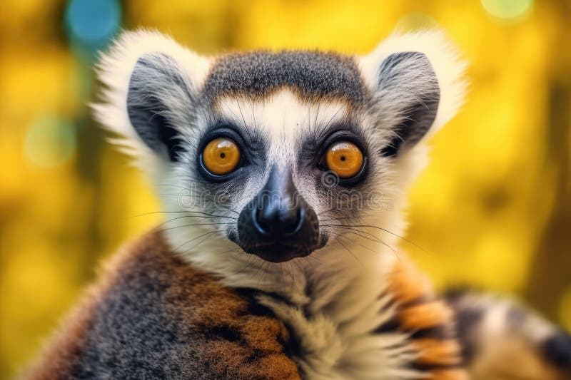 Curious Lemur Inquisitive Primate Stock Photo - Image of animals, large ...