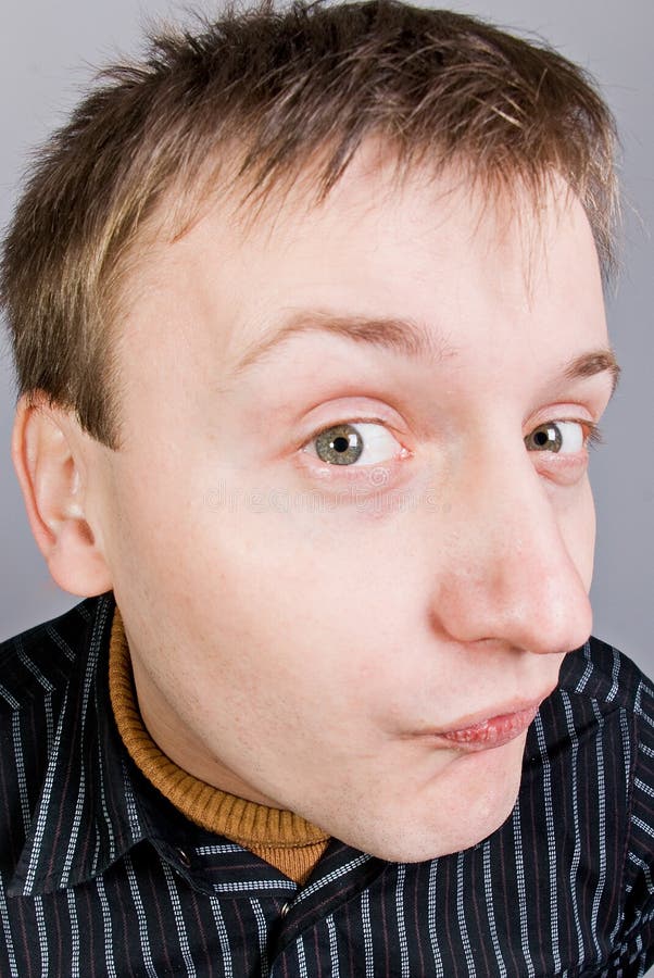 Curious the man stock image. Image of face, humorous, human - 7857607