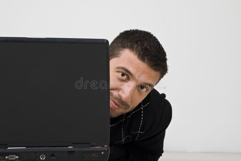 Man Computer Behing Stock Photos - Free & Royalty-Free Stock Photos ...