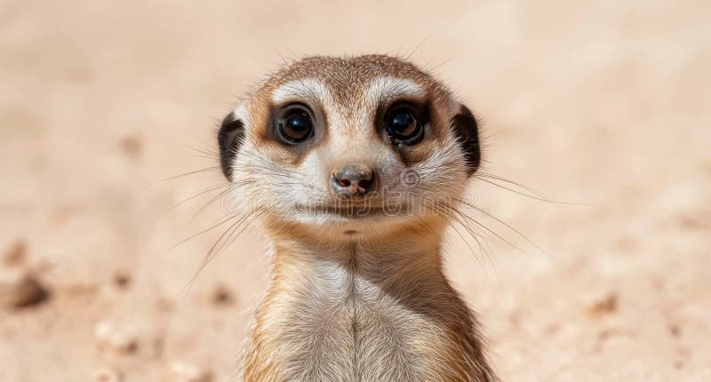 Curious Meerkat Looking at the Camera Stock Illustration - Illustration ...