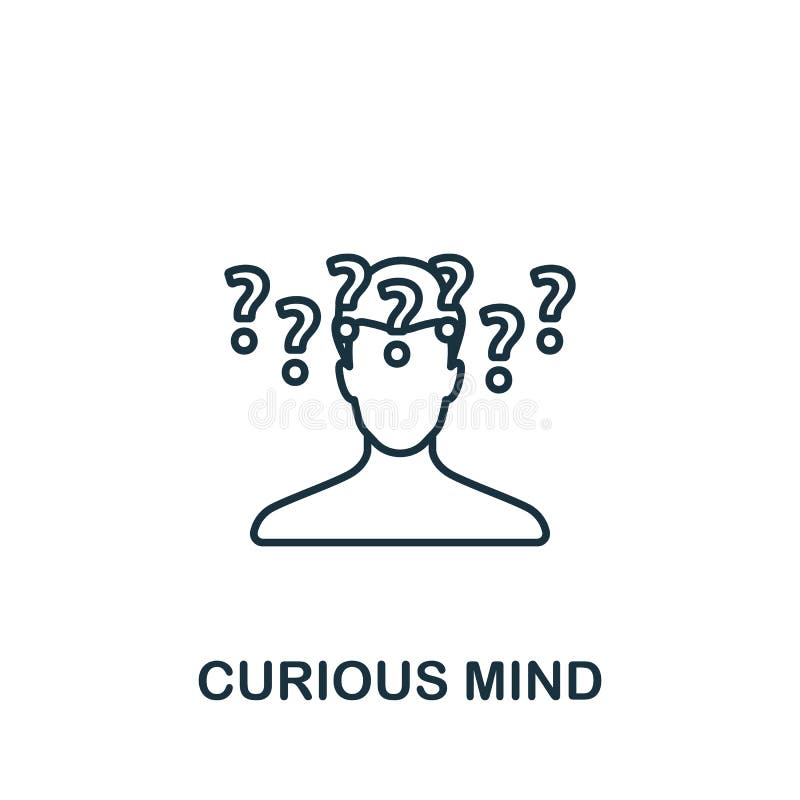 Curious Mind Icon. Line Simple Personality Icon for Templates, Web ...