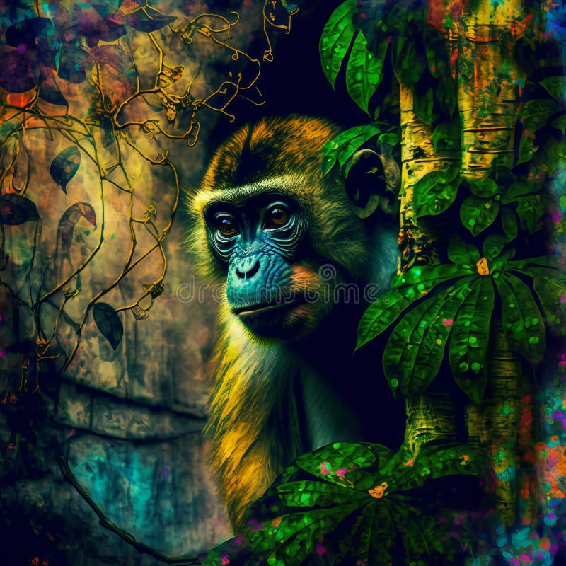 Surreal Monkey Stock Illustrations – 246 Surreal Monkey Stock ...