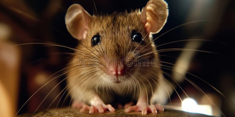 Curious Mouse Close-up in Dim Light Setting. National Pest Management ...