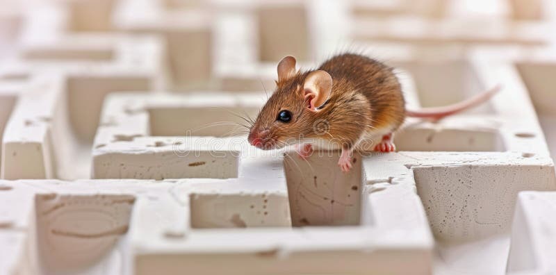 Curious Mouse Exploring a Complex Maze, Showcasing Its Agility and ...