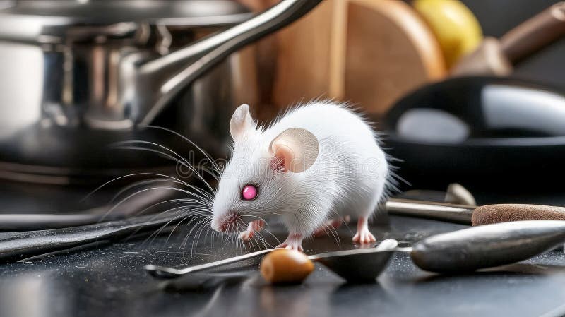 A Curious Mouse in the Kitchen Stock Image - Image of nature, mammal ...