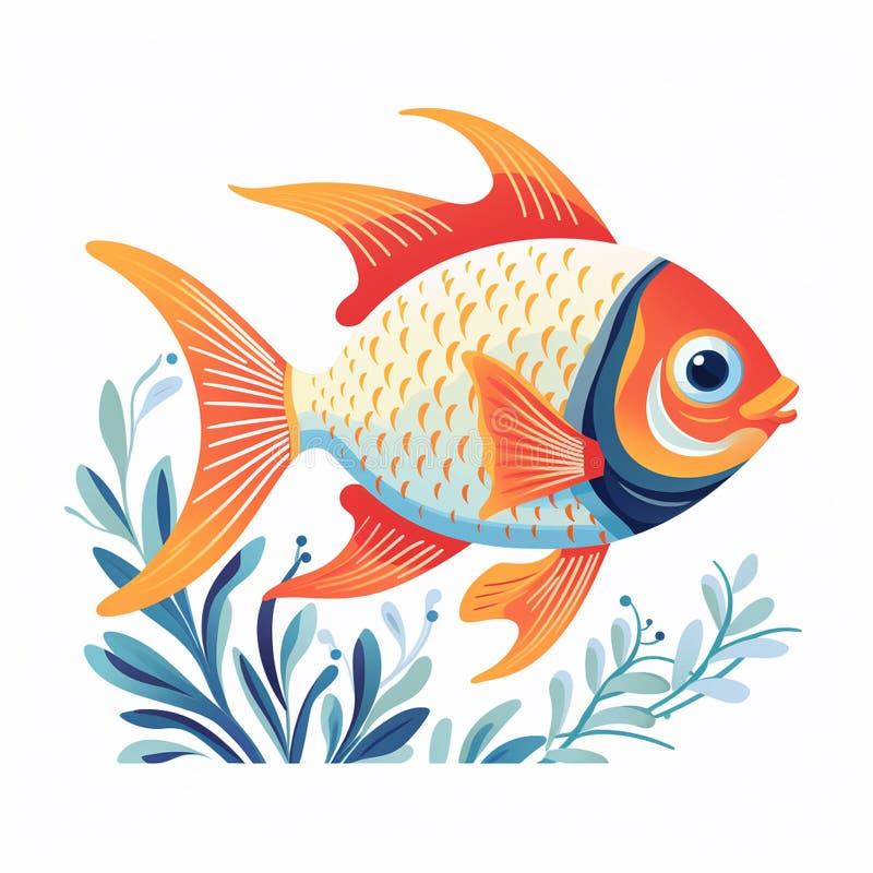 Curious Nemo Fish Illustration Stock Illustration - Illustration of ...